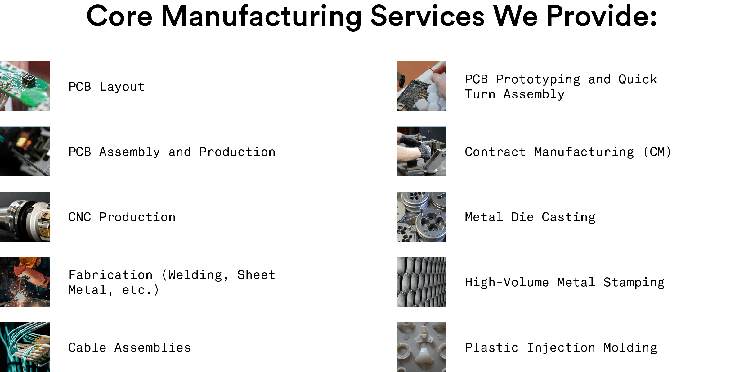 Cortex Design • Manufacturing Services